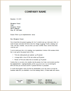 Sales Follow-Up Letter Templates | Download/copy
