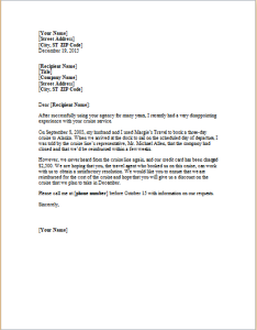 Complaint Letters about Canceled Trip | Download Samples