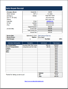 receipt templates | Word & Excel Templates