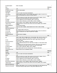 Building Maintenance Checklist Templates | Download/Save