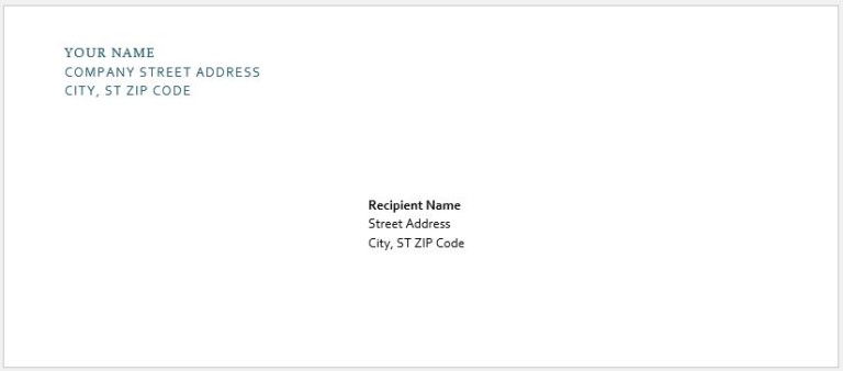 40 Editable Envelope Templates for MS Word | Word & Excel Templates