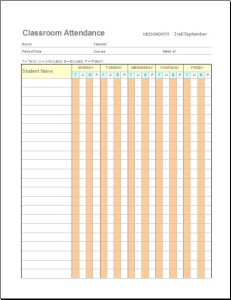 Daily, Weekly & Monthly Student Attendance Sheets | Download