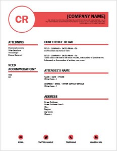 Conference Registration Form Template for WORD | Word & Excel Templates