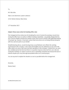 Show Cause Notices Templates for MS Word | Word & Excel Templates