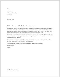 Show Cause Notices Templates for MS Word | Word & Excel Templates