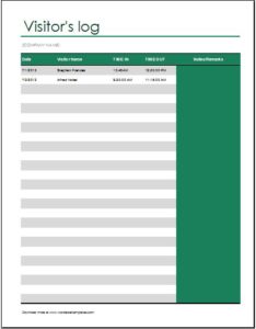Visitors Inquiry Form Templates for WORD | Word & Excel Templates