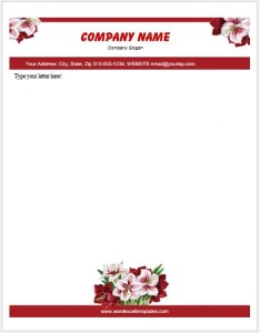 Floral Letterhead Templates for MS Word | Download Editable