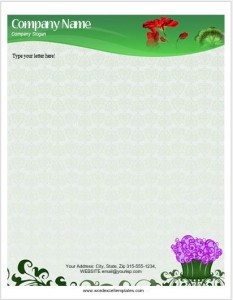 Floral Letterhead Templates for MS Word | Download Editable