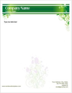 Floral Letterhead Templates for MS Word | Download Editable