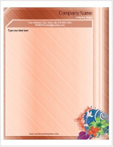 Floral Letterhead Templates for MS Word | Download Editable