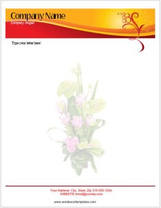 Floral Letterhead Templates for MS Word | Download Editable