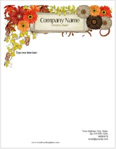 Floral Letterhead Templates for MS Word | Download Editable