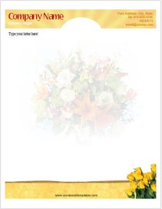 Floral Letterhead Templates for MS Word | Download Editable