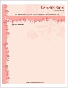 Floral Letterhead Templates for MS Word | Download Editable