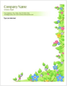 Floral Letterhead Templates for MS Word | Download Editable
