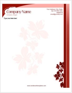 Floral Letterhead Templates for MS Word | Download Editable