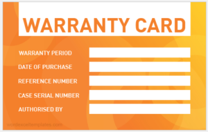 Warranty Card Templates for MS Word | Download Samples