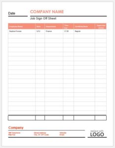 Sign-in & Sign-out Sheets for Various Purposes | Download