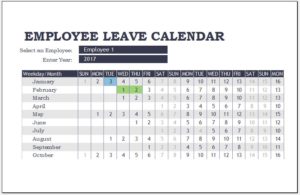 Employee Leave Planner Template for MS Excel | Download File