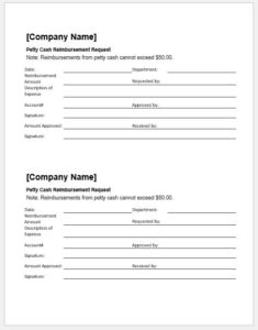 Expense Reimbursement Form Templates for Excel | Download