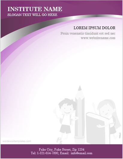 6 Best Educational Institute Letterhead Templates MS Word | Word ... 6 Best Educational Institute Letterhead Templates MS Word | Word ...