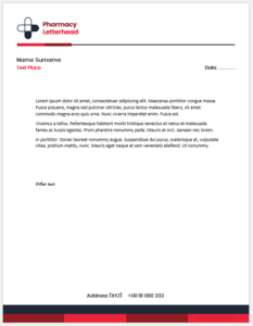 Pharmacy Letterhead Templates for MS Word | Download Files