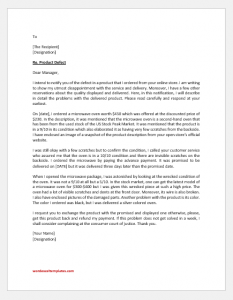 Product Defect Notice Template MS Word | Download Samples