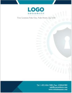 Security Company Letterhead Templates MS Word | Edit & Print