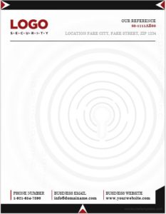 Security Company Letterhead Templates MS Word | Edit & Print