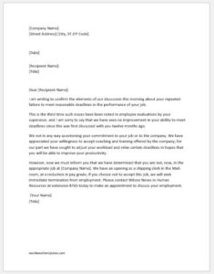 Disciplinary Action Letters to Employee | Download/cop