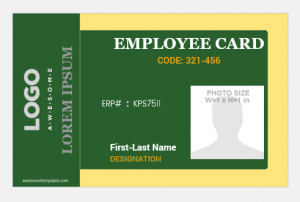10 Best Employee ID Card Formats for MS Word | Download Free
