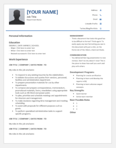 Employee Talent Profile Sheet Templates | Download Sample