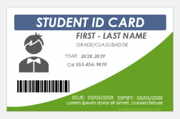 10 Student ID Card Templates in Editable & Printable Format
