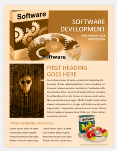 Software Company Newsletter Templates for Word | Download