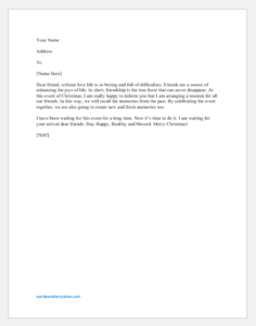 Secret Santa Invite Messages for Best Friend | Word & Excel Templates