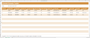 Various Warranty Tracker Templates for Excel | Download/Save