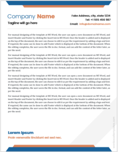 Business Letterhead Templates & Formats for MS Word | Save