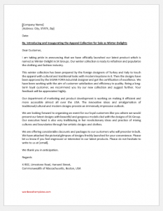 Product Introduction Letter to Customer | Download Letter