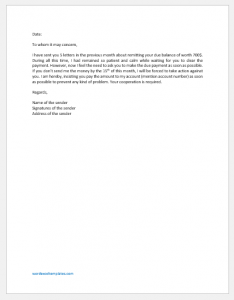 Demand Payment on a Delinquent Account | Word & Excel Templates