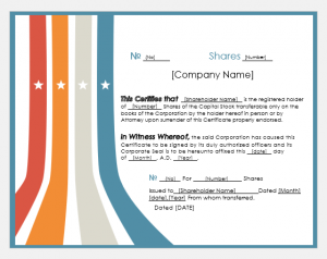 Investment Certificate Template for Word | Download & Edit