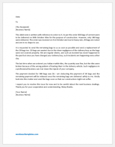 Debit Note Format for Construction Site | Download & Edit