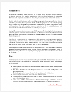 How to Write a Tender Proposal with Cover Letter & Template