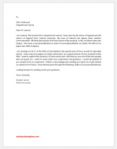 Email to the Professor for Supervision in Ph.D