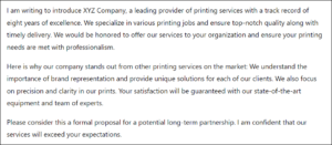 Proposal Letter for Printing Services | Download Samples