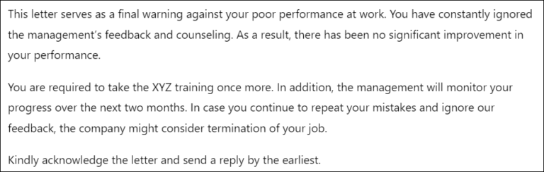 15 Disciplinary Action Letter Samples for Various Reasons