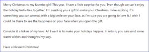Christmas Message to Girlfriend -Long Distance | Copy & Send