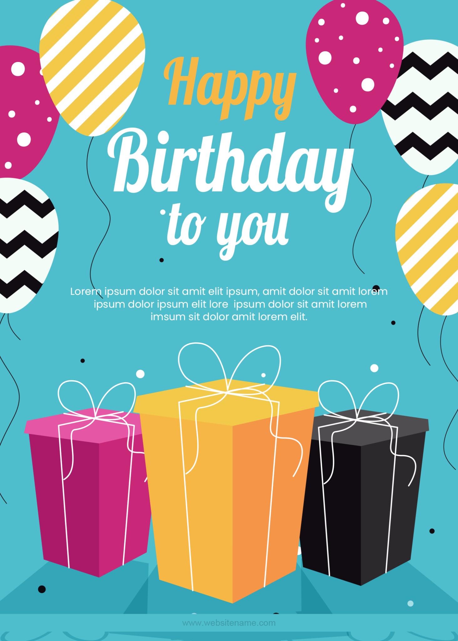 Birthday Gift Card Templates for Word | Edit Print & Send