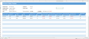 Advance Salary Tracker Template for Excel | Download File