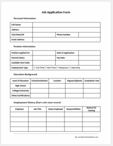 25+ HR-related Commonly Used Form Templates | Download/Save