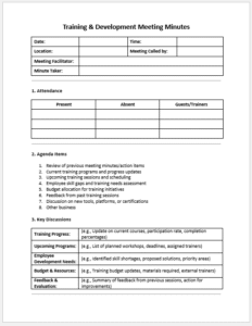 50+ Examples of Meeting Minutes for Professional Meetings